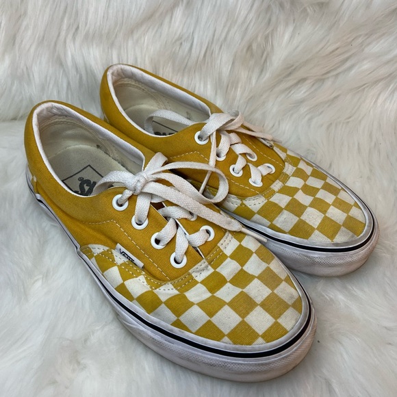Vans | Shoes | Vans Womens 55 Mustard Yellow Checkered Y2k Retro Street ...